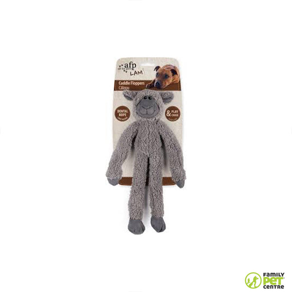 All For Paws Cuddle Rope Flopper Sheep Dog Toy - Family Pet Centre