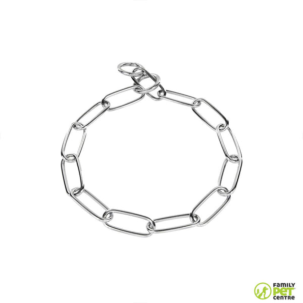 War Dog Herm Sprenger Long Metal Chrome Dog Collar 4mm - Family Pet Centre