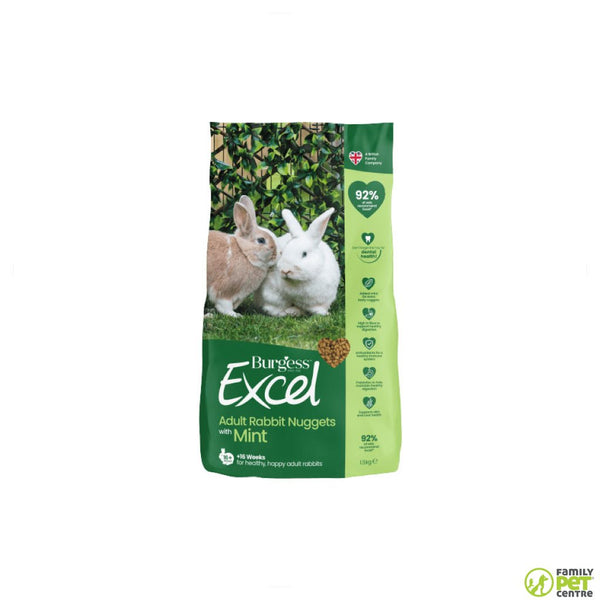 Burgess Rabbit Food | Excel Nuggets With Mint | Family Pet Centre